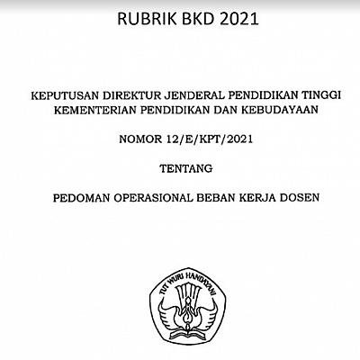 PEDOMAN OPERASIONAL BEBAN KERJA DOSEN (BKD) TAHUN 2021