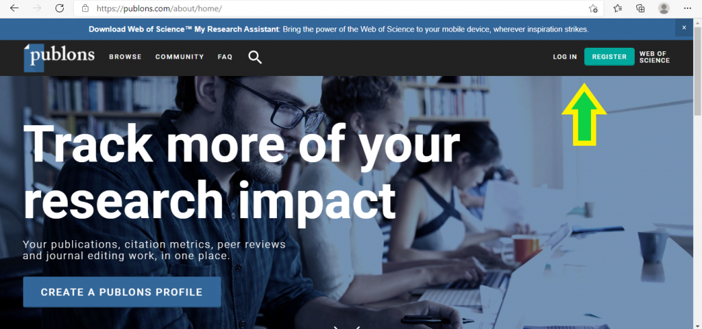 Registrasi Publons dan Mendapatkan ID Web of Science