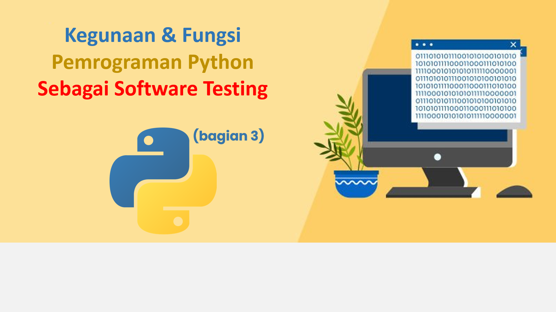 Kegunaan & Fungsi Pemrograman Python Sebagai Software Testing