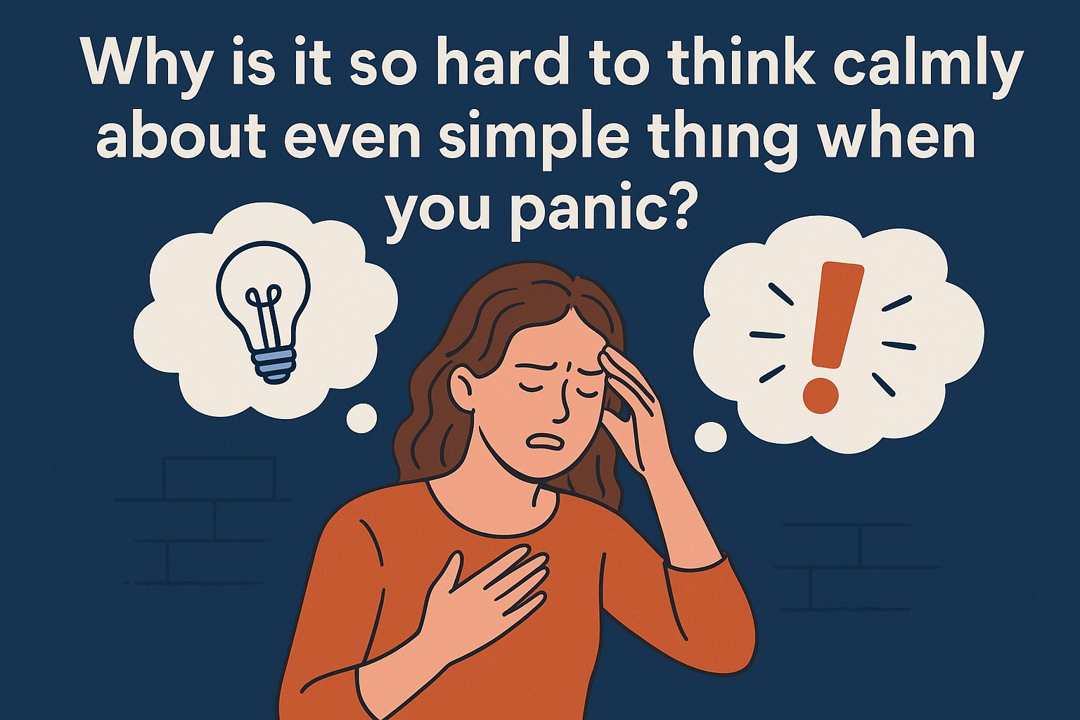 Why is it so hard to think calmly about even simple things when you panic?