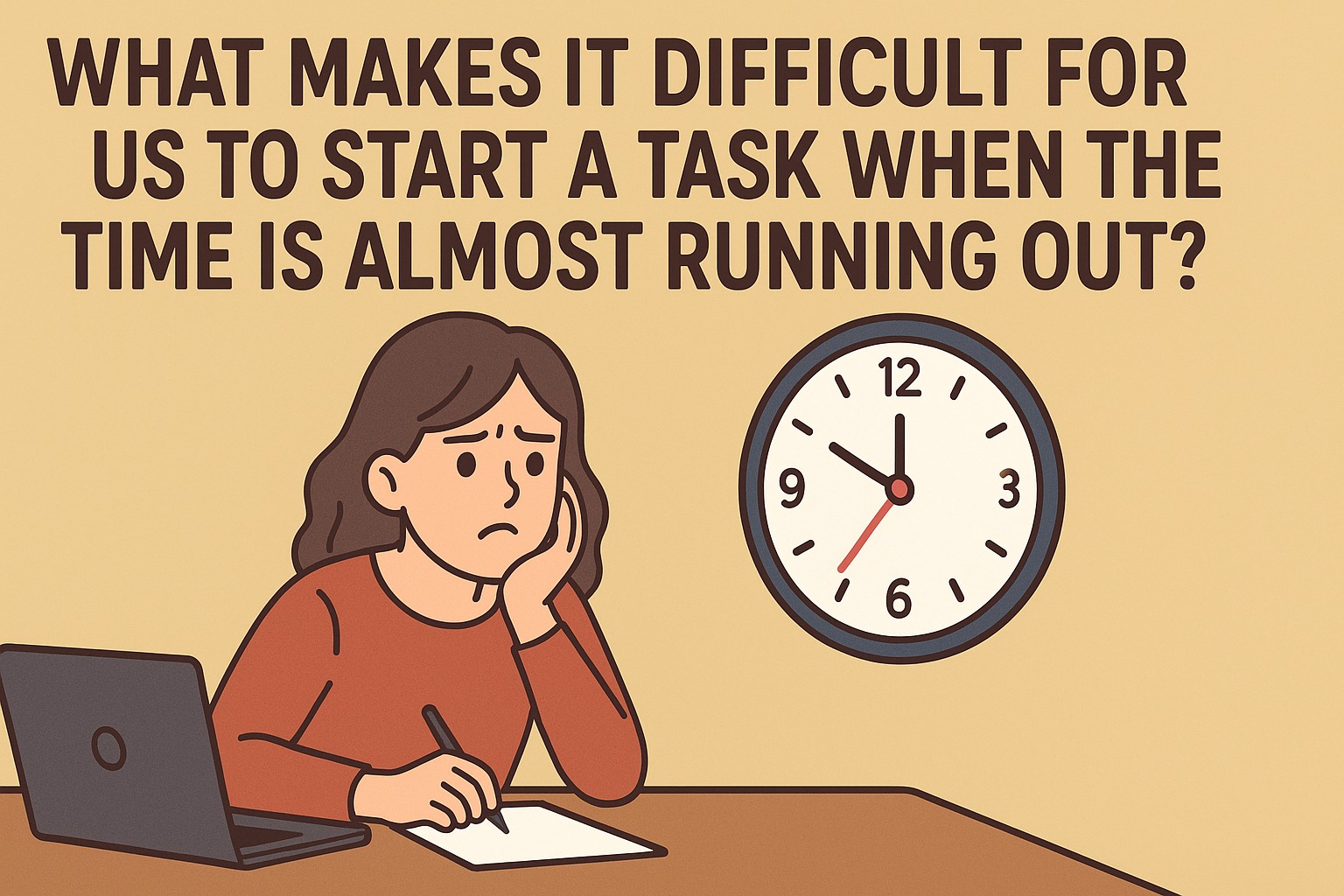 WHAT MAKES IT DIFFICULT FOR US TO START A TASK WHEN THE TIME IS ALMOST ...