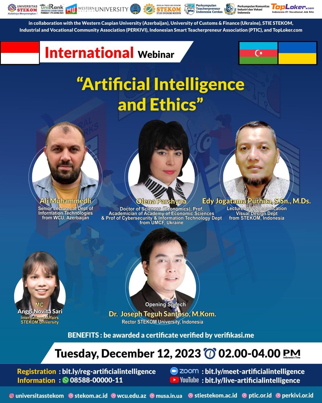 INTERNATIONAL WEBINAR : Artificial Intelligence and Ethics | STEKOM ...