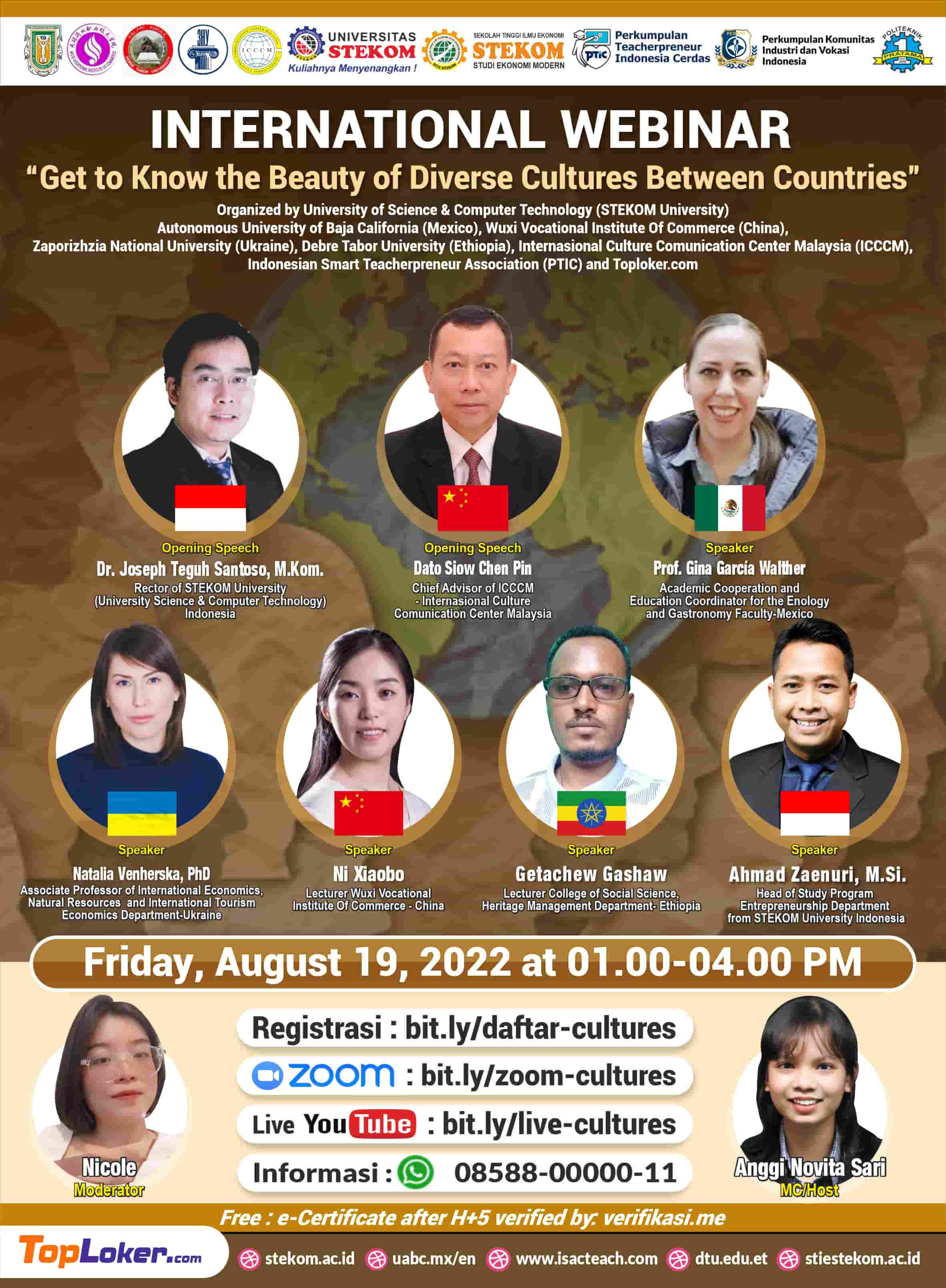 INTERNATIONAL WEBINAR Get to Know the Beauty of Diverse Cultures ...